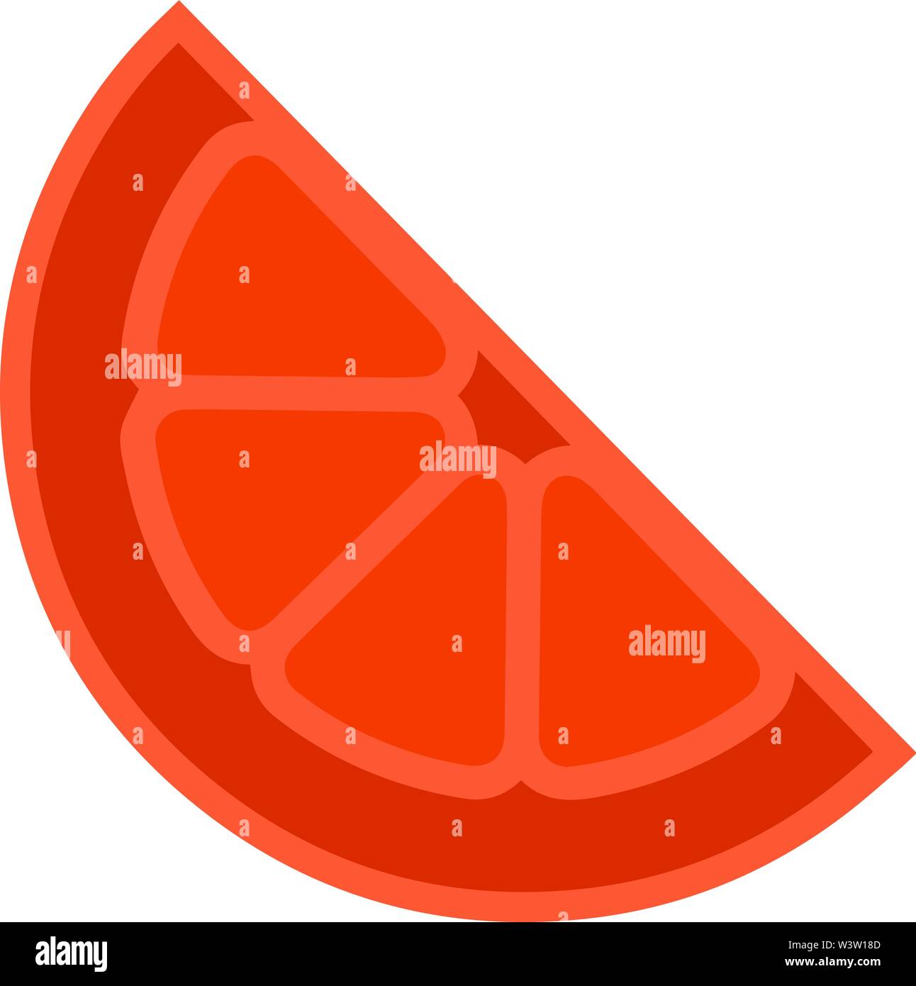 Red orange, illustration, vector on white background Stock Vector Image ...