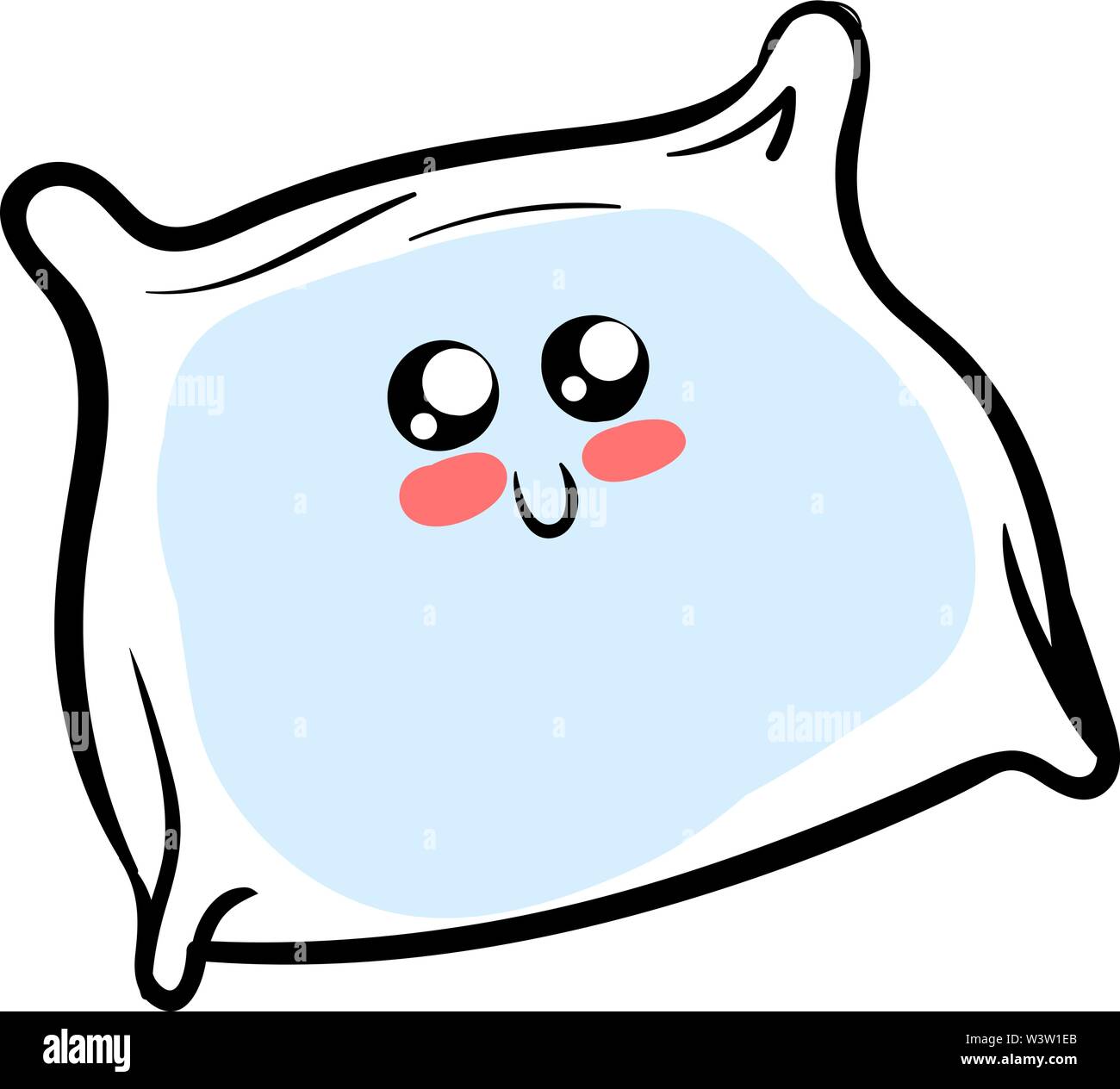 Cute pillow, illustration, vector on white background Stock Vector ...