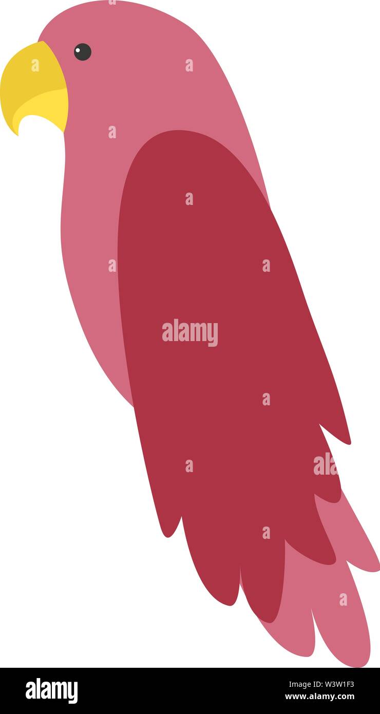 Pink bird, illustration, vector on white background Stock Vector Image ...