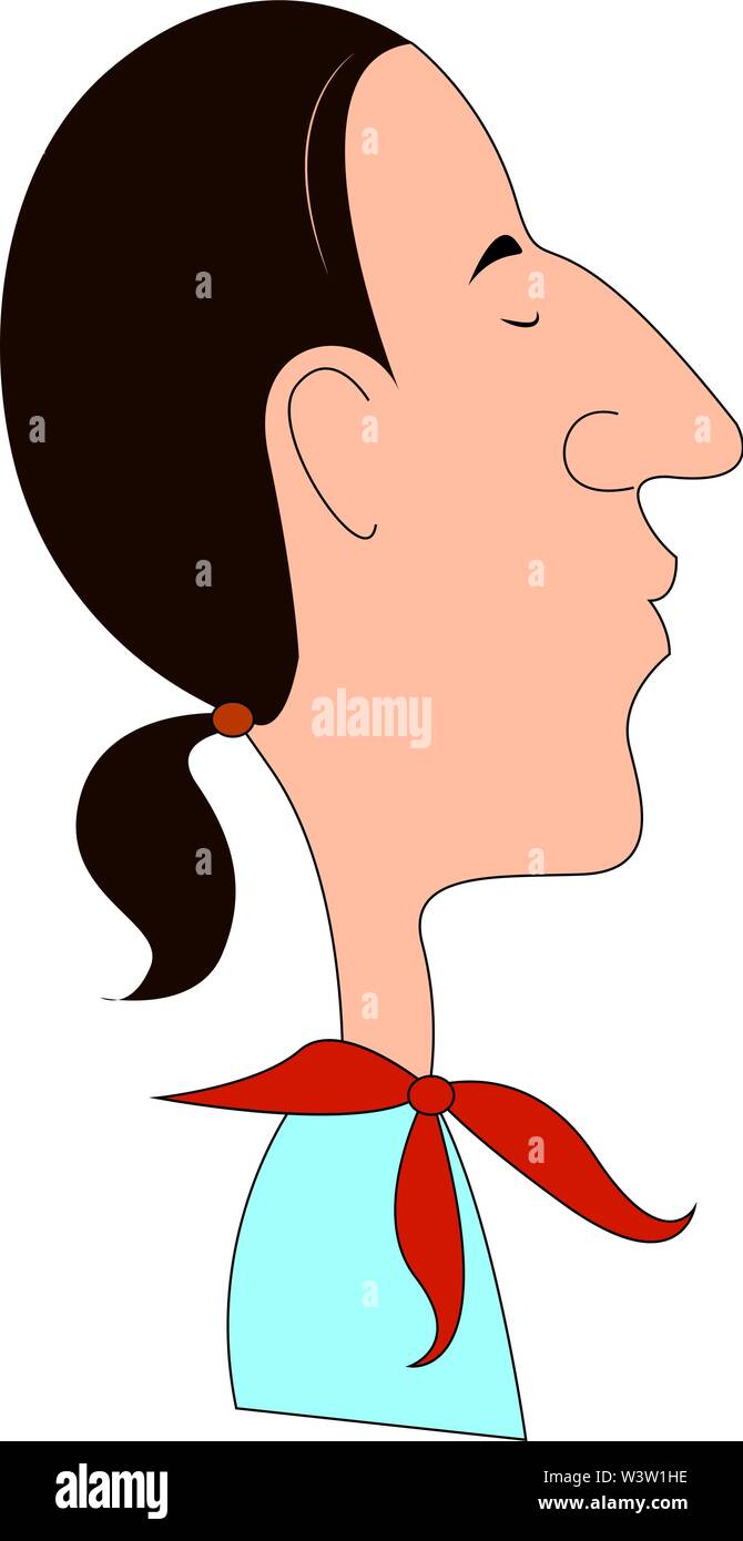 Profile of a man, illustration, vector on white background Stock Vector ...