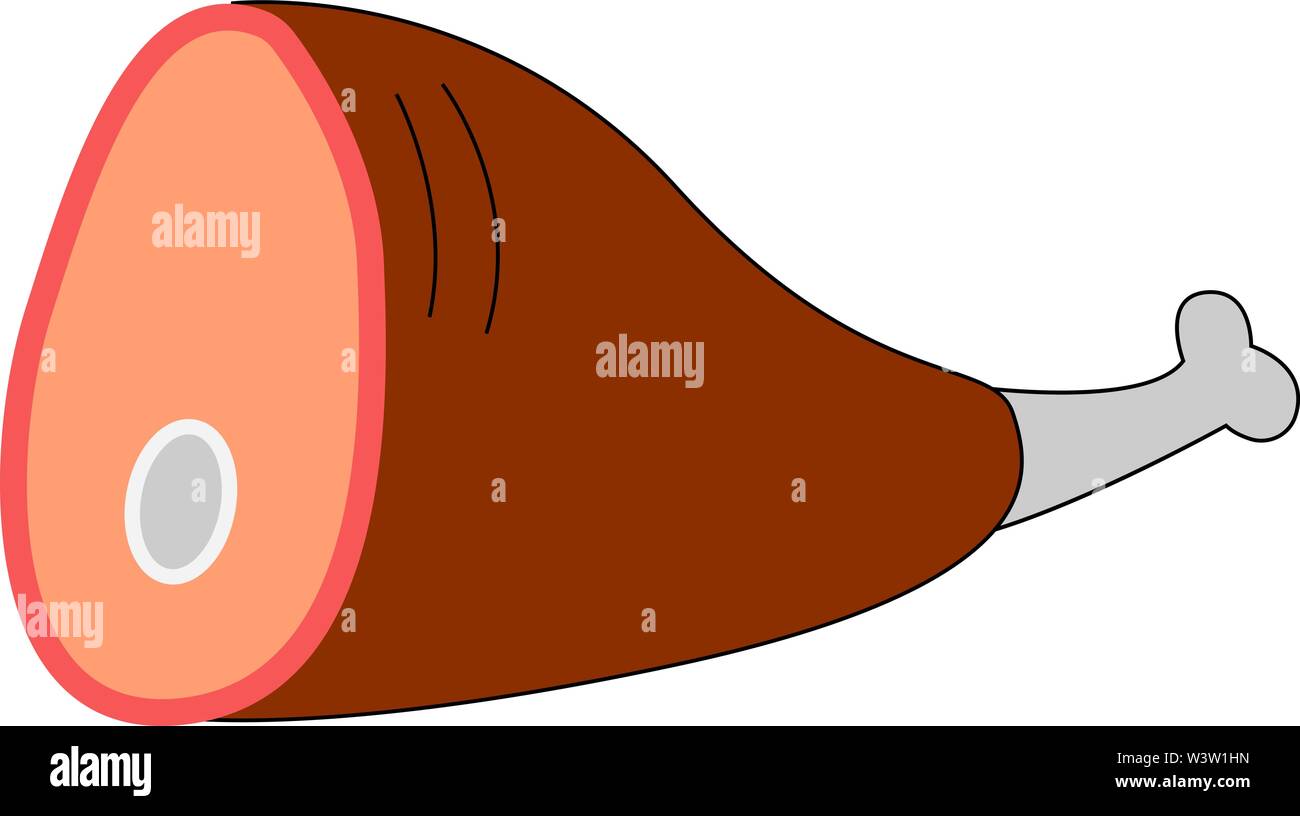 Leg ham illustration Stock Vector Images - Alamy