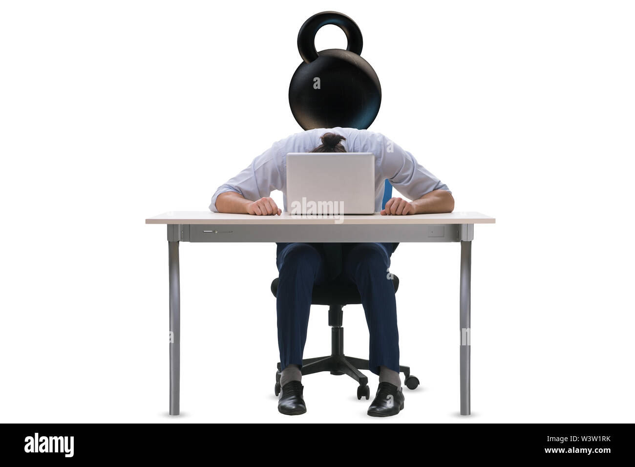 The employee with burden of work Stock Photo - Alamy