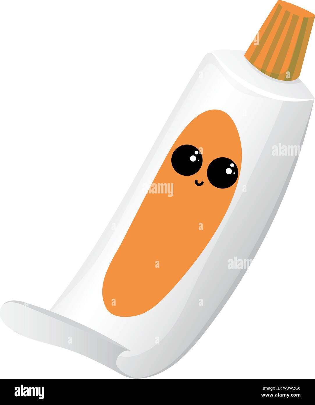 Toothpaste with eyes, illustration, vector on white background Stock ...