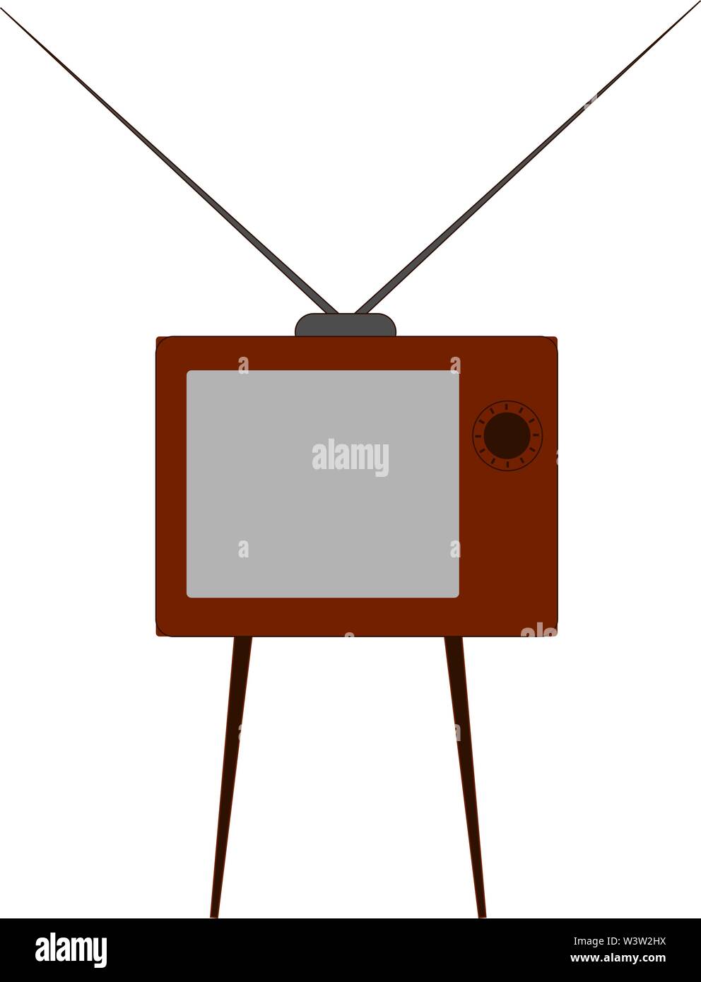 Old tvs on empty Stock Vector Images - Alamy