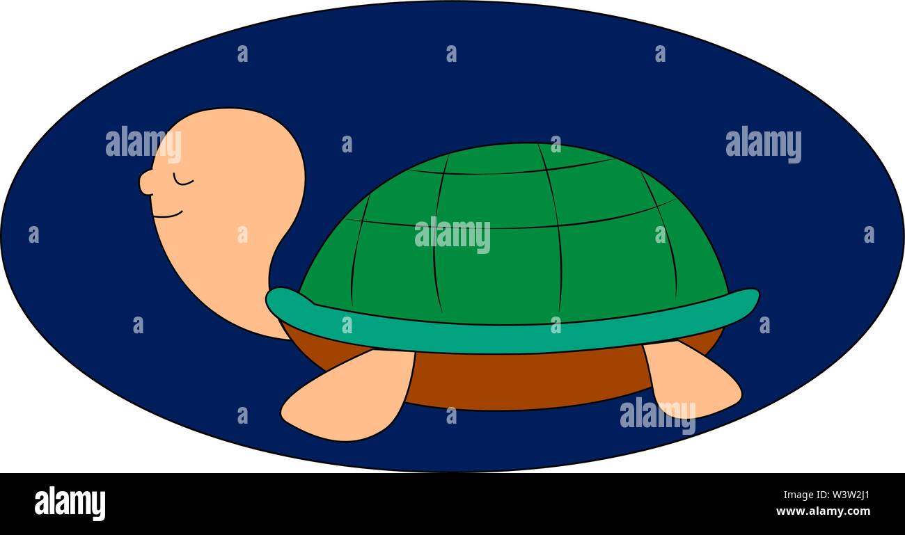 Weird turtle, illustration, vector on white background Stock Vector ...
