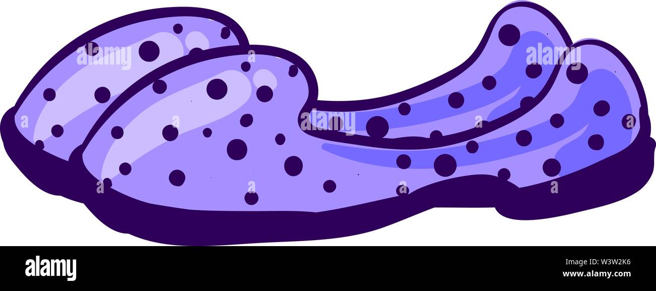 Purple shoes, illustration, vector on white background Stock Vector ...