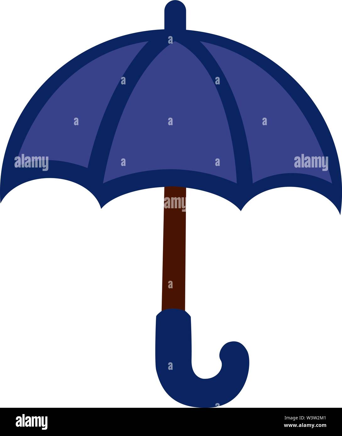 Blue umbrella, illustration, vector on white background Stock Vector ...