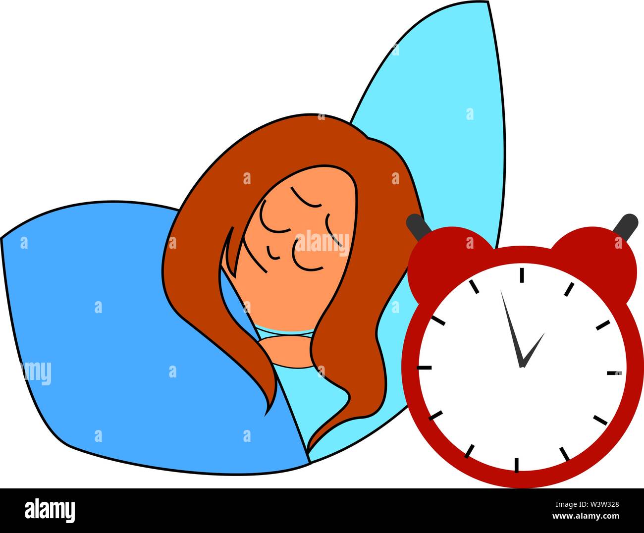 Red alarm clock, illustration, vector on white background Stock Vector ...