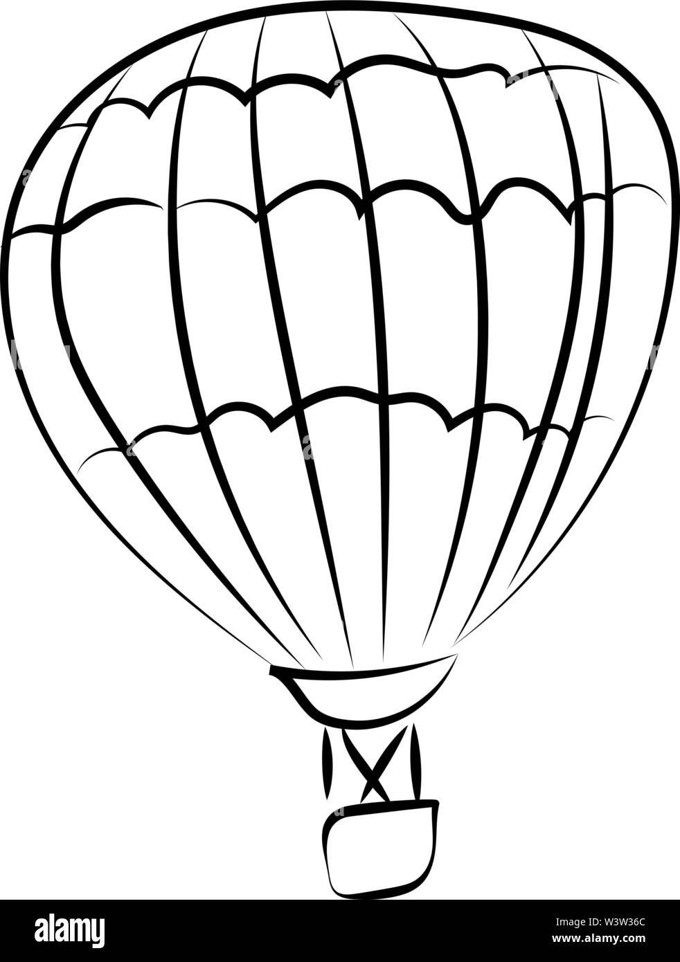 Balloon drawing, illustration, vector on white background Stock Vector ...