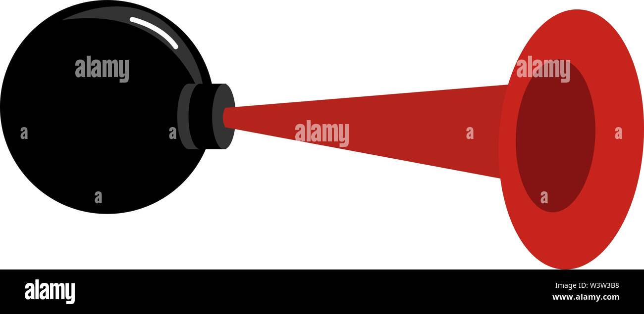 Old red bicycle horn Stock Vector Images - Alamy