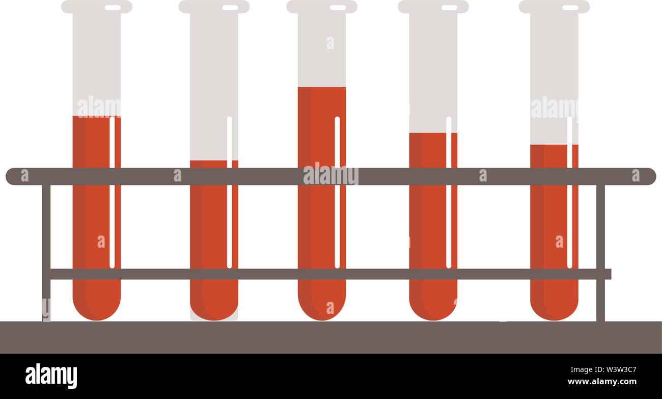 Tubes test blood vector Cut Out Stock Images & Pictures - Alamy