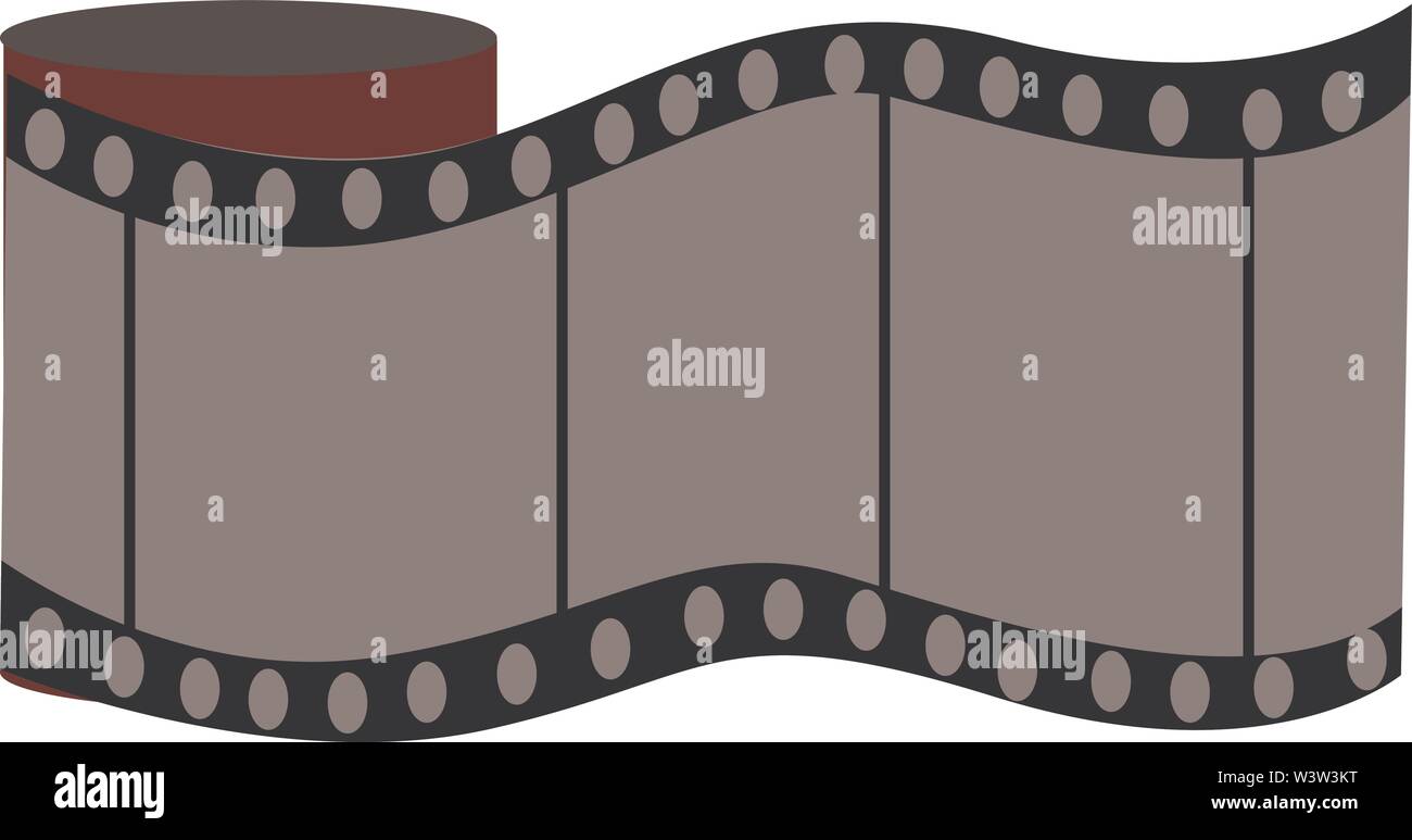 Retro camera roll, illustration, vector on white background Stock ...