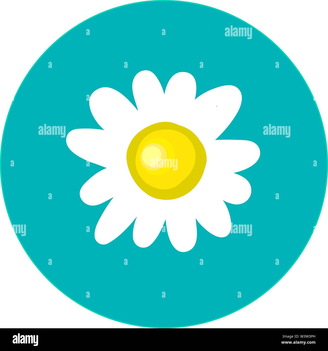 Chamomile flower, illustration, vector on white background Stock Vector ...