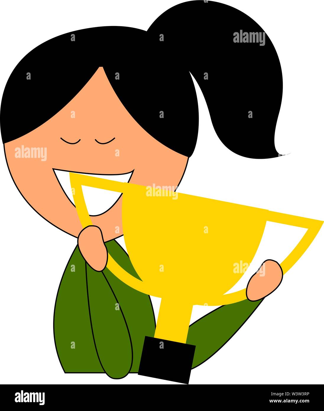 Girl holding white cup Stock Vector Images - Alamy