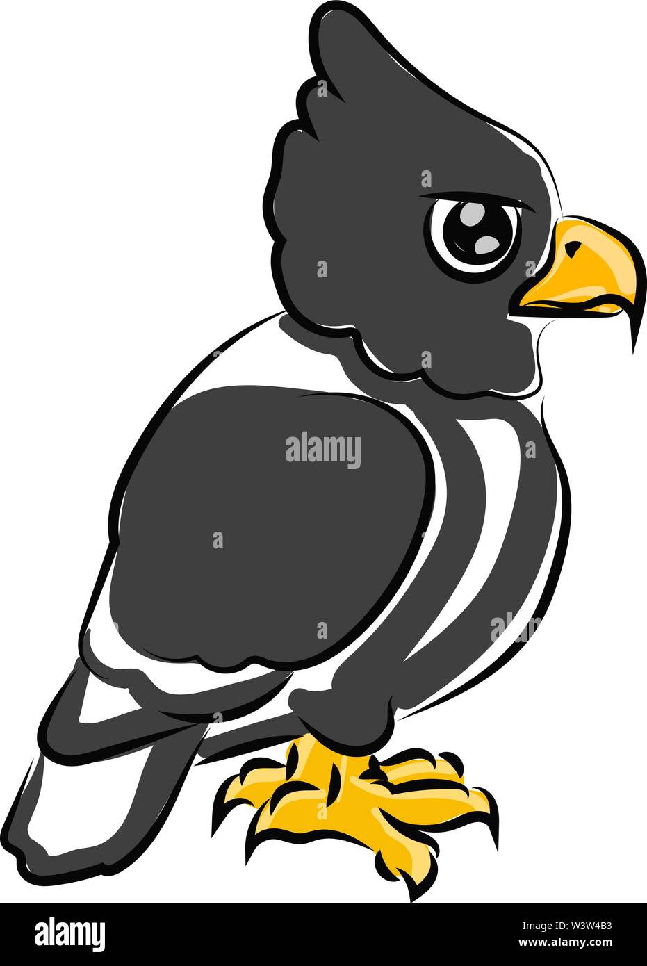 Little eagle, illustration, vector on white background Stock Vector ...