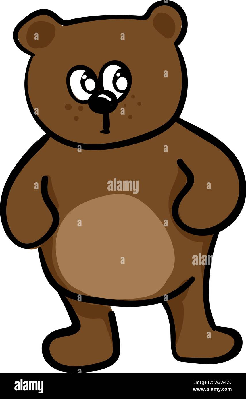 Fat bear, illustration, vector on white background Stock Vector Image ...