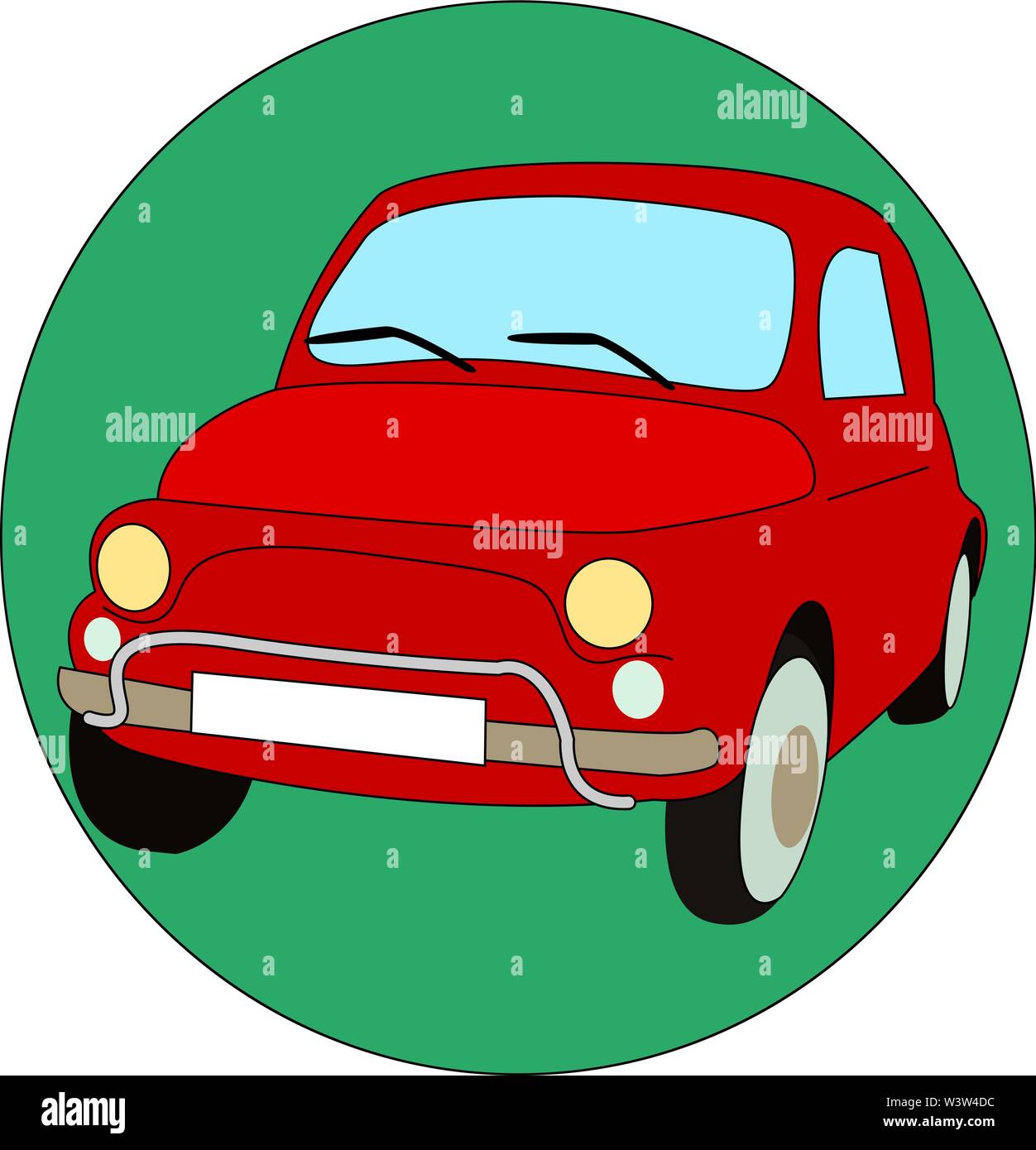 Red car, illustration, vector on white background Stock Vector Image ...