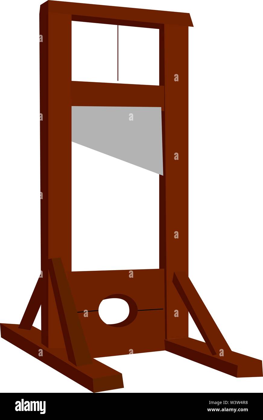 Guillotine, illustration, vector on white background Stock Vector Image ...