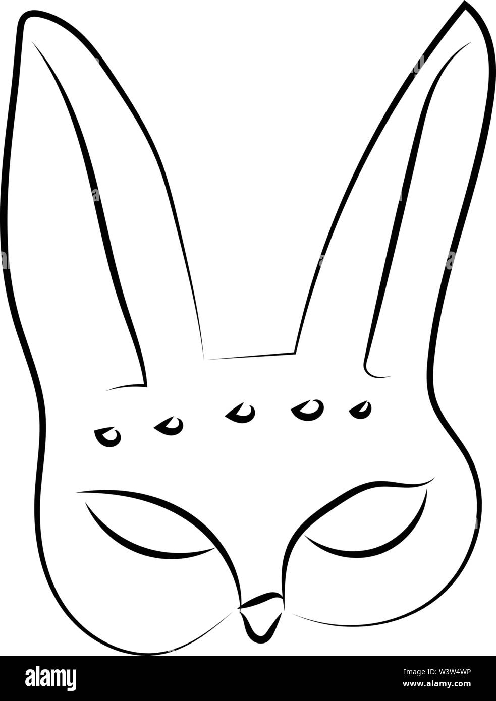 Rabbit Mask Drawing