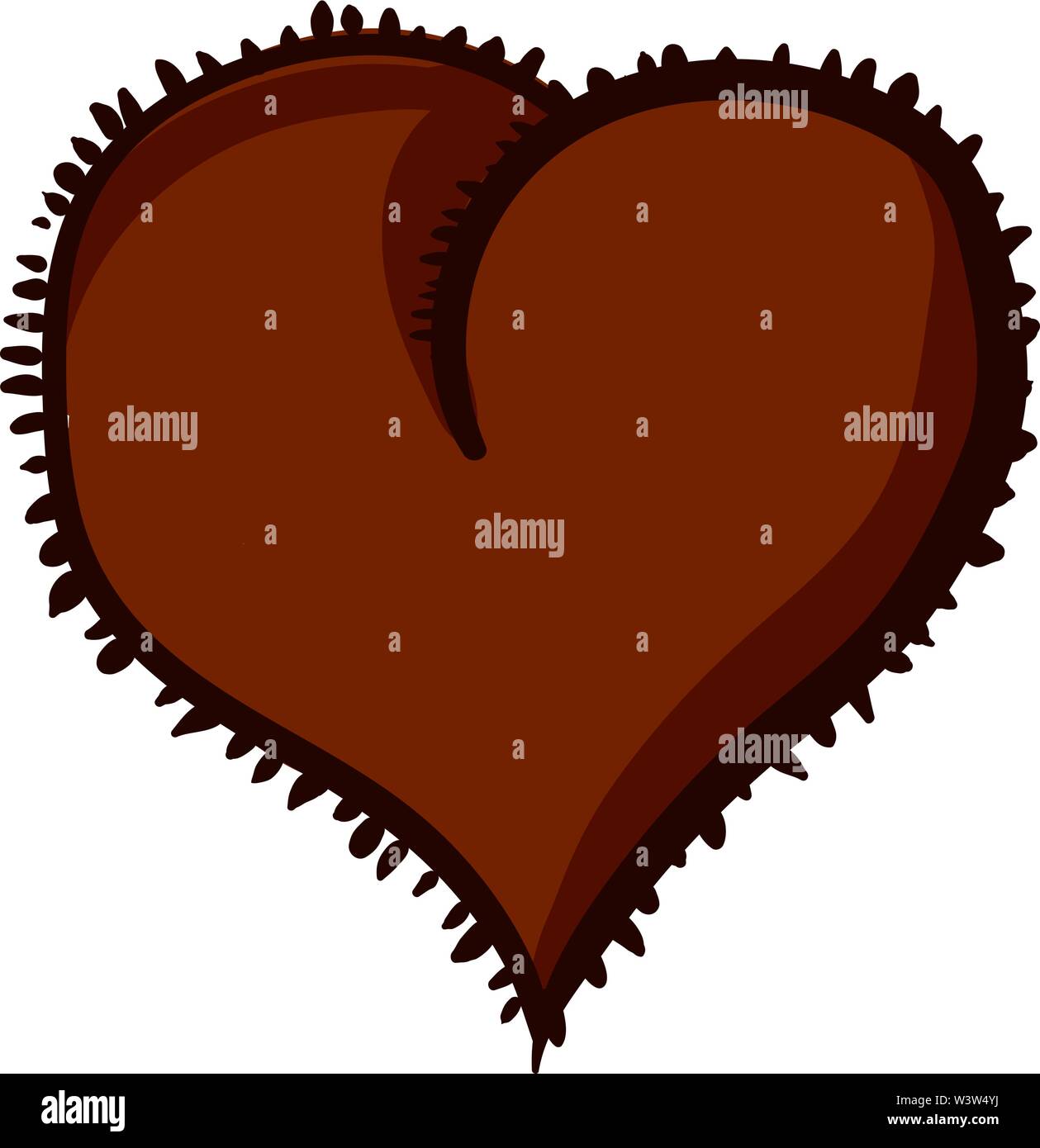 Cool red heart, illustration, vector on white background Stock Vector ...