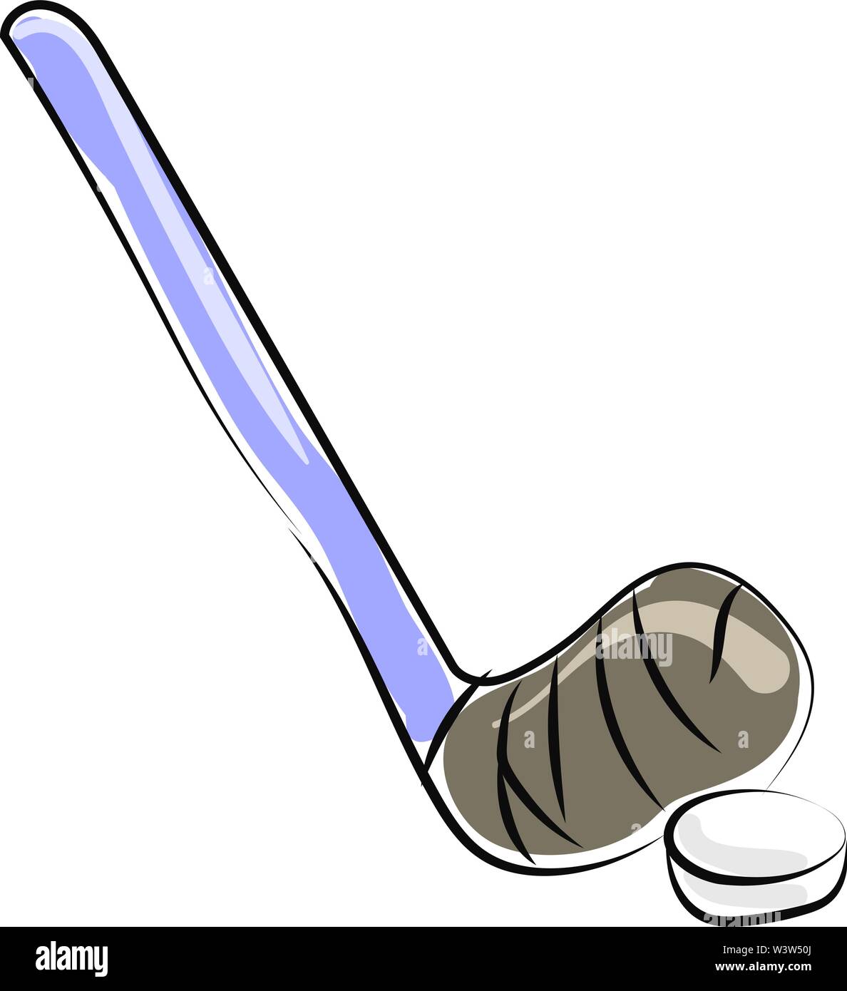 Hockey stick drawing, illustration, vector on white background Stock ...