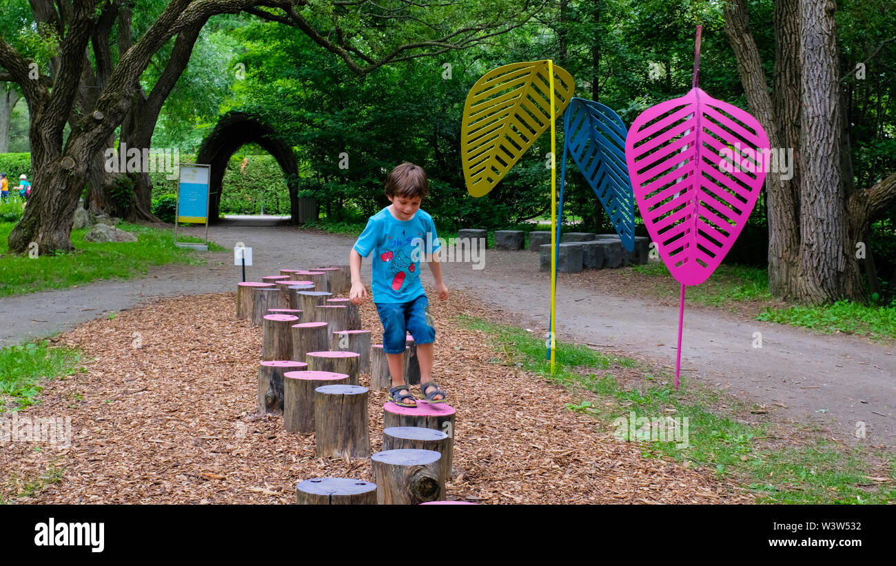 Child having fun at Nature is Your Shelter Exhibit at Montreal's ...