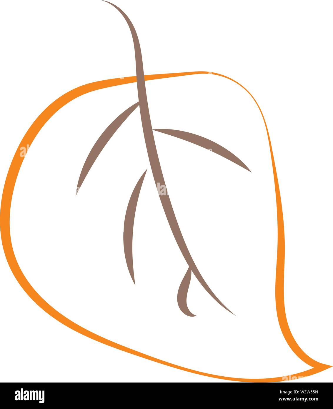 Leaf drawing, illustration, vector on white background Stock Vector ...