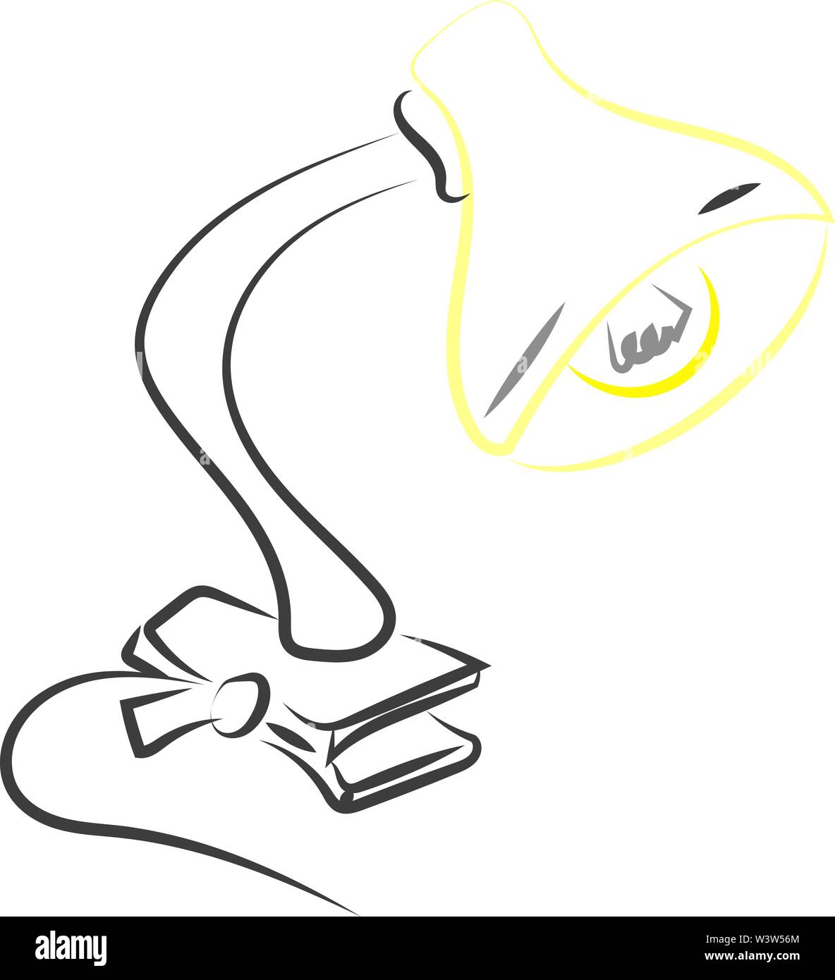 Lamp drawing, illustration, vector on white background Stock Vector ...