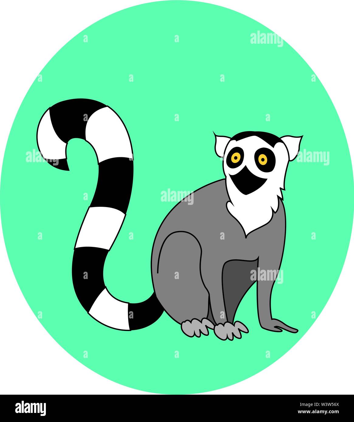 Funny lemur, illustration, vector on white background Stock Vector Image & Art - Alamy