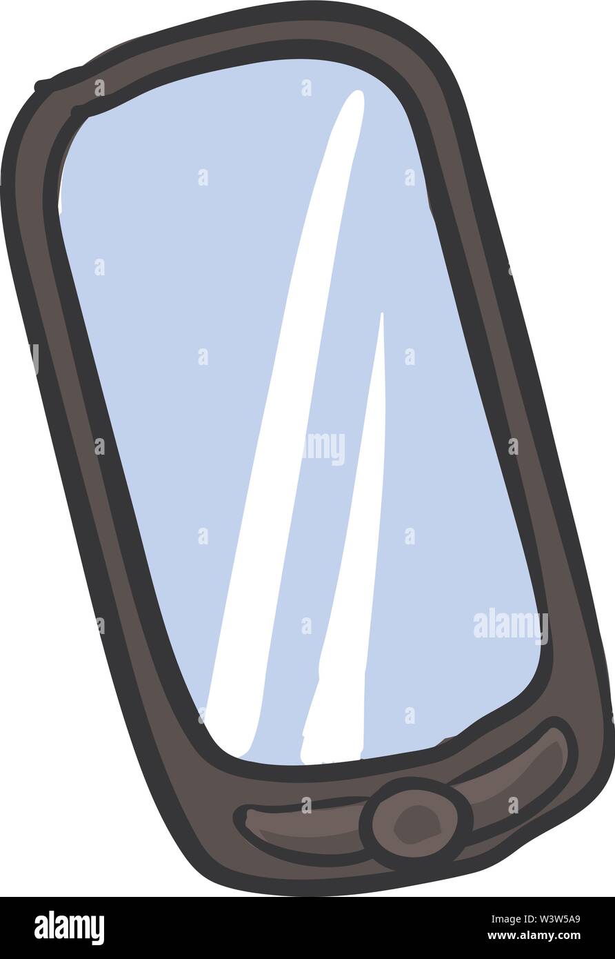 Mobile phone, illustration, vector on white background Stock Vector ...