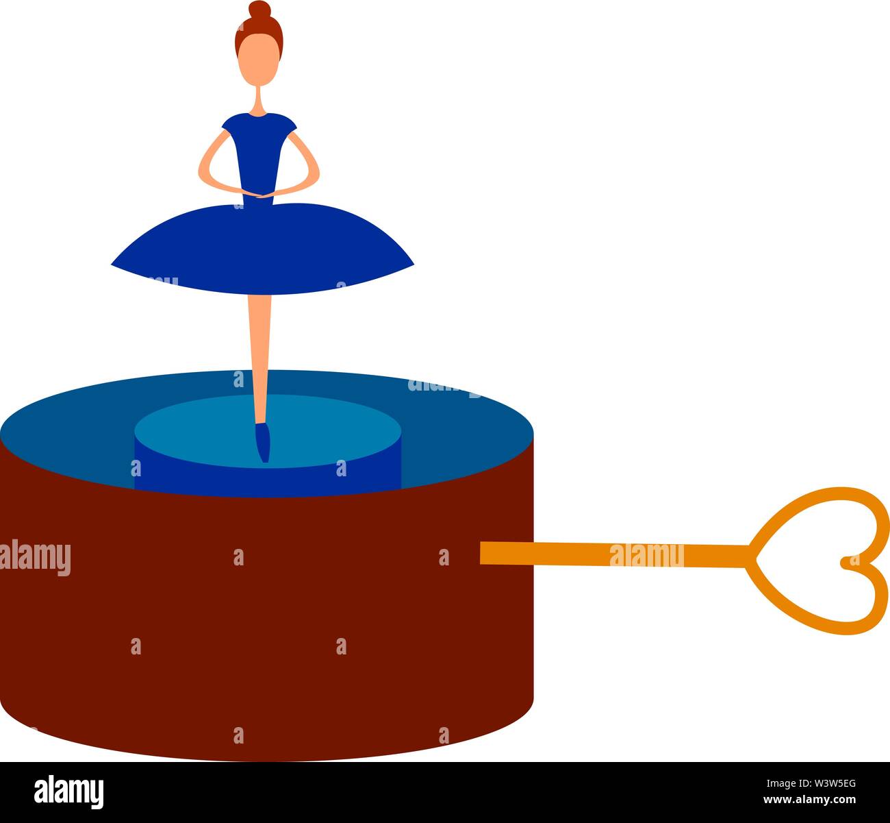 Red music box, illustration, vector on white background Stock Vector ...