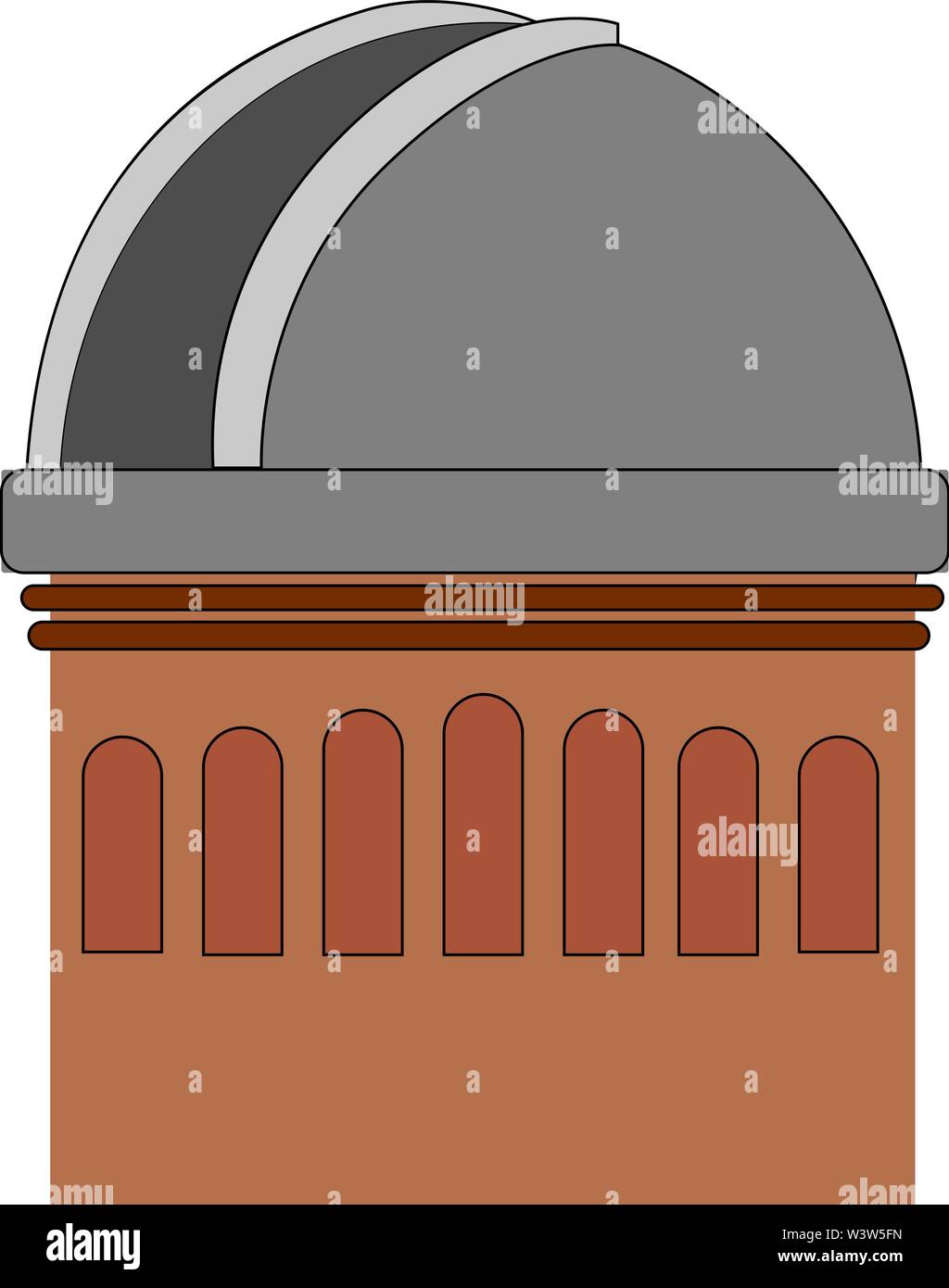 Observatory, illustration, vector on white background Stock Vector ...
