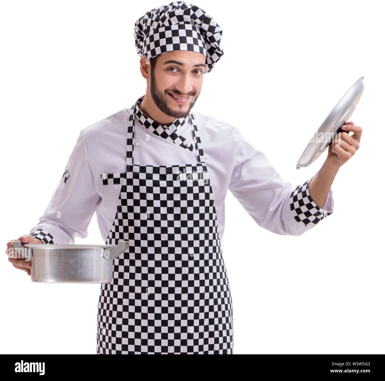 The male cook isolated on the white background Stock Photo - Alamy