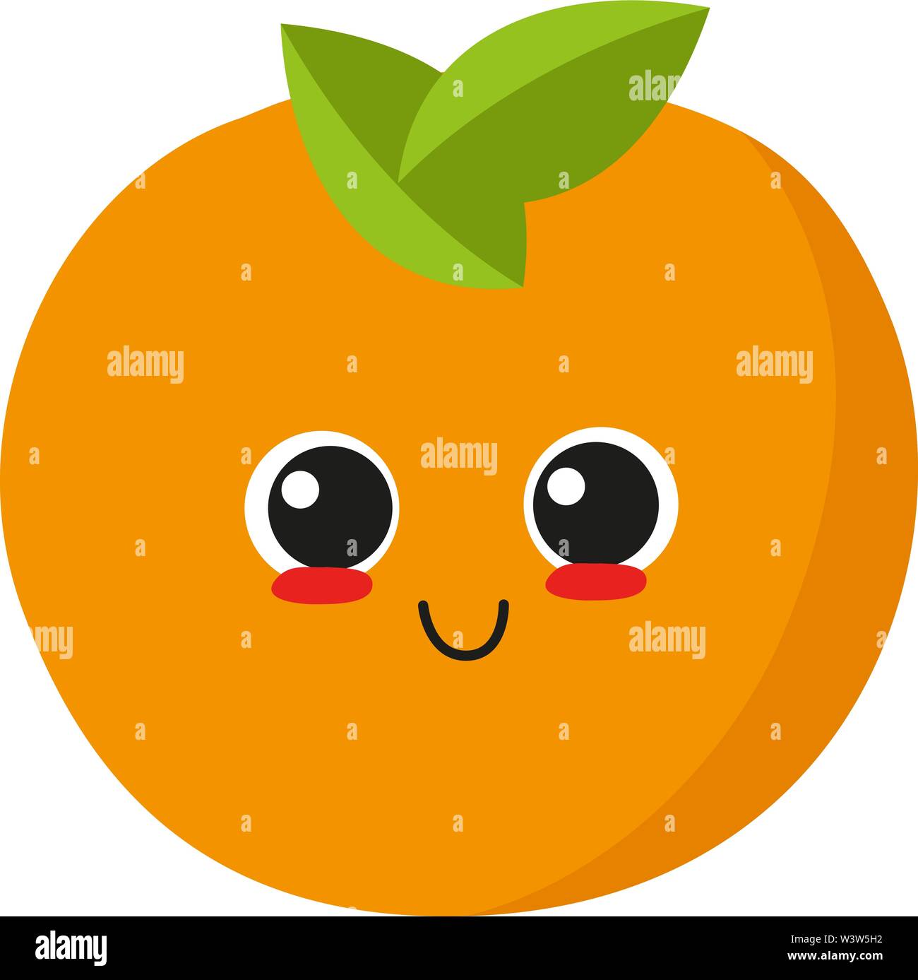 Happy orange, illustration, vector on white background Stock Vector ...