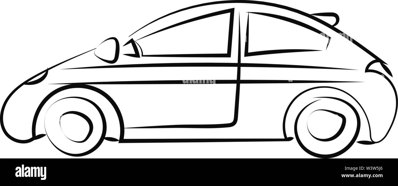 Car drawing, illustration, vector on white background Stock Vector ...