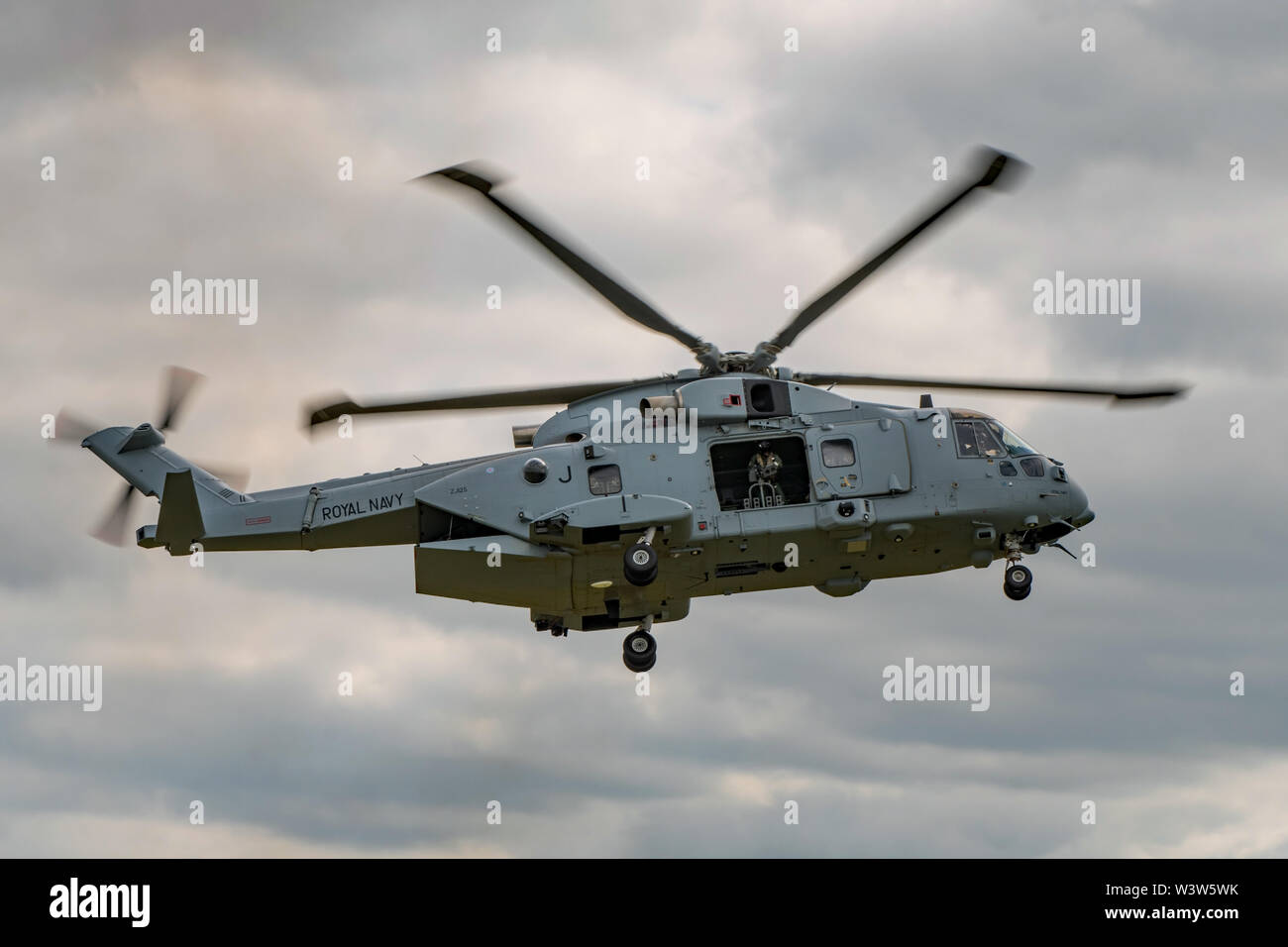 The Royal Navy Merlin HC4 helicopter took part in the commando assault ...