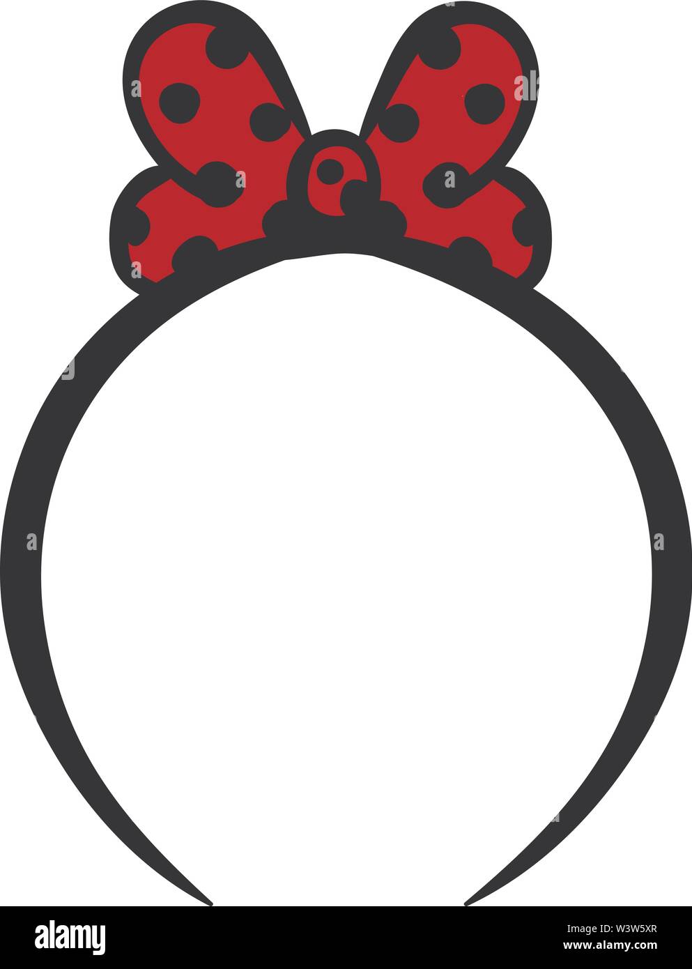 Cute headband for girls, illustration, vector on white background Stock ...