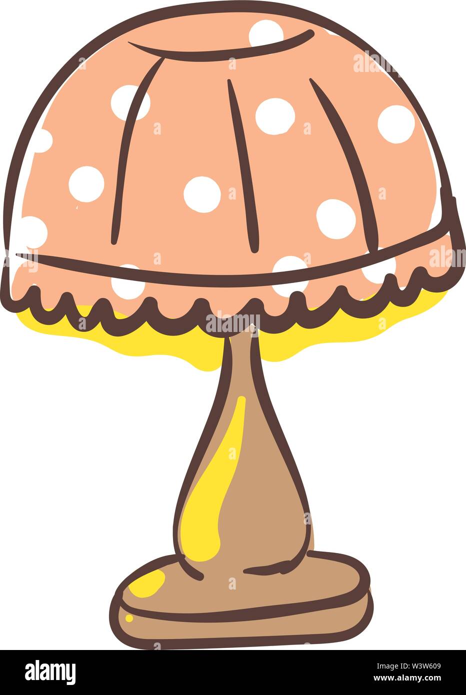 Pink lamp, illustration, vector on white background Stock Vector Image ...