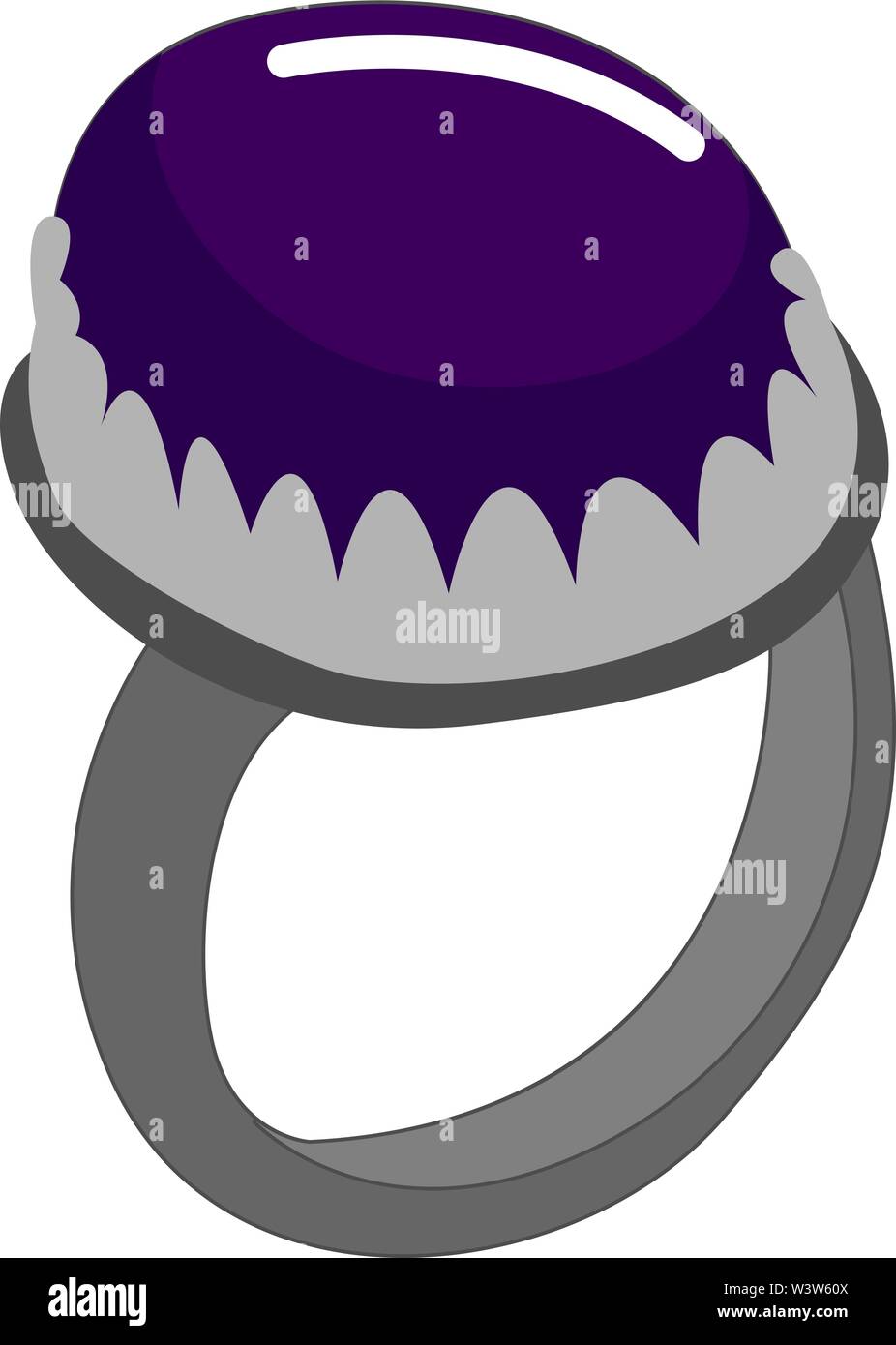 Purple ring, illustration, vector on white background Stock Vector ...
