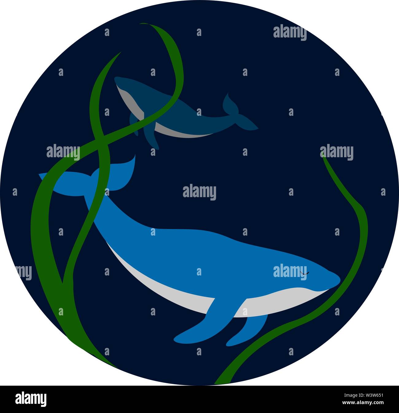 Set cute sea whale Cut Out Stock Images & Pictures - Alamy