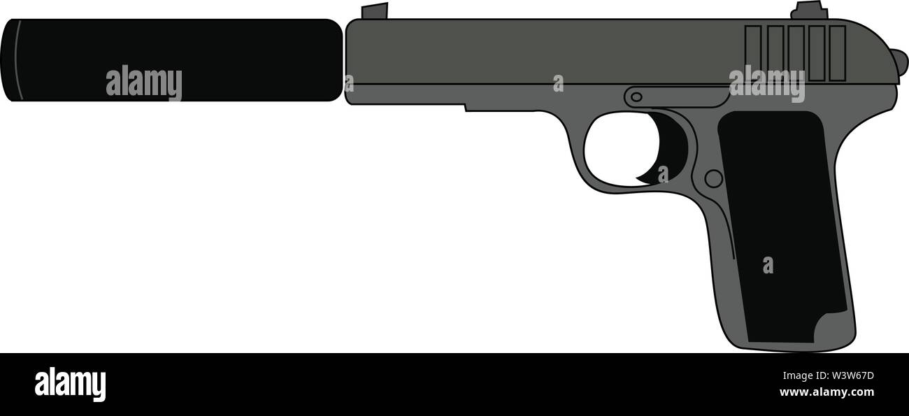 Silenced Pistol Silhouette