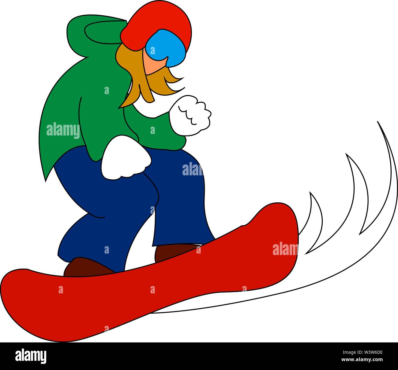 Cartoon snowboarder Cut Out Stock Images & Pictures - Alamy