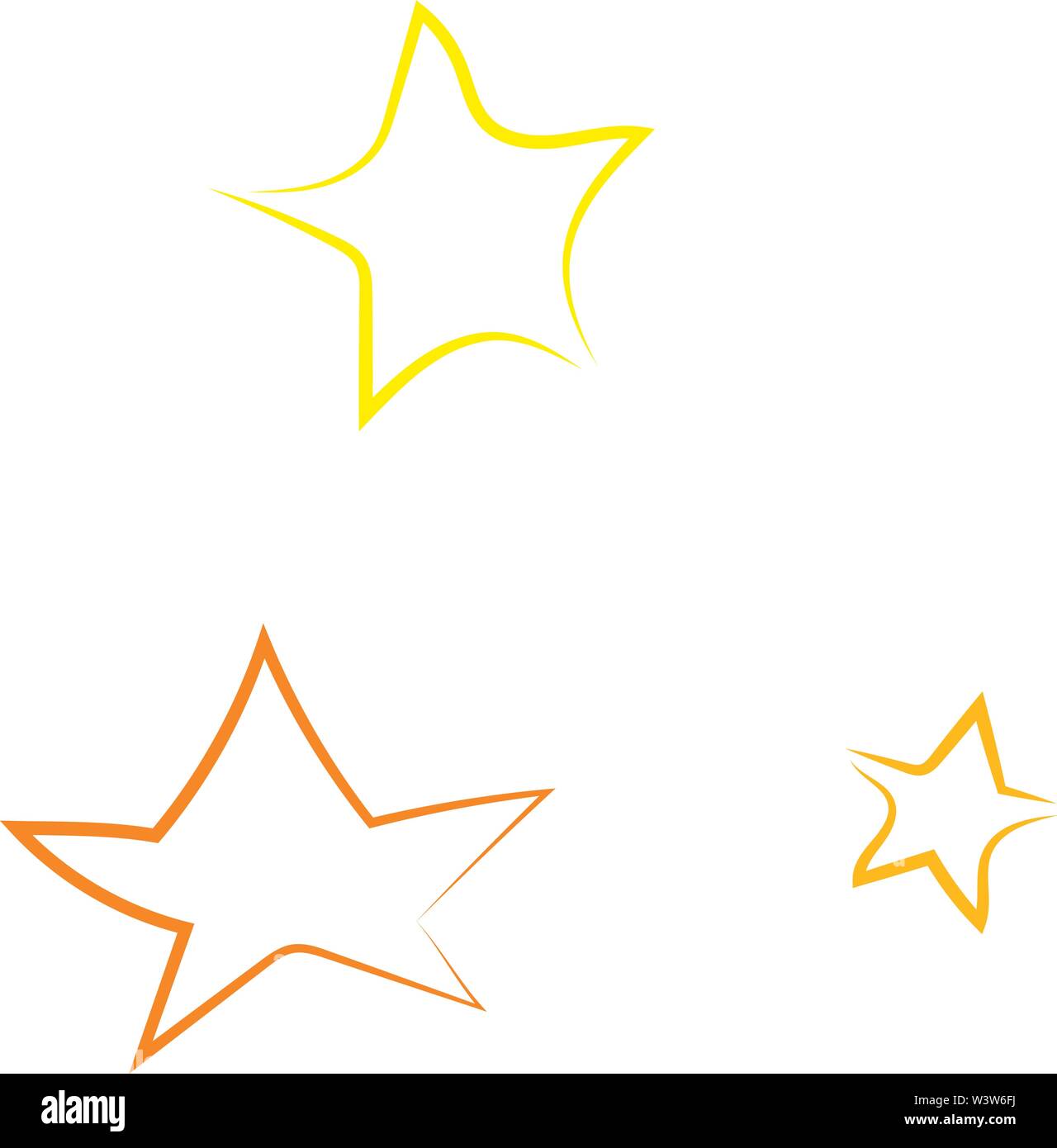 Stars drawing, illustration, vector on white background Stock Vector ...