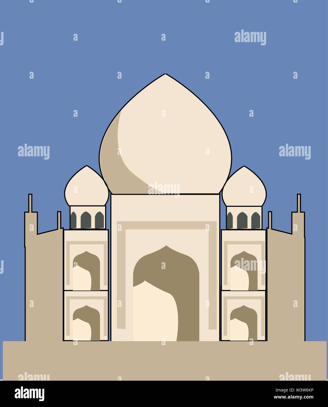 Taj mahal vector vectors hi-res stock photography and images - Alamy