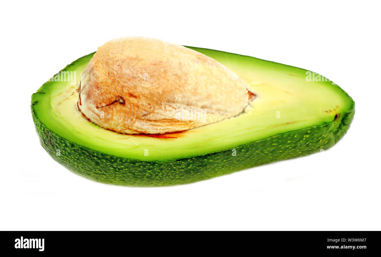 Delicious fruit avocados photographed closeup on white background Stock ...