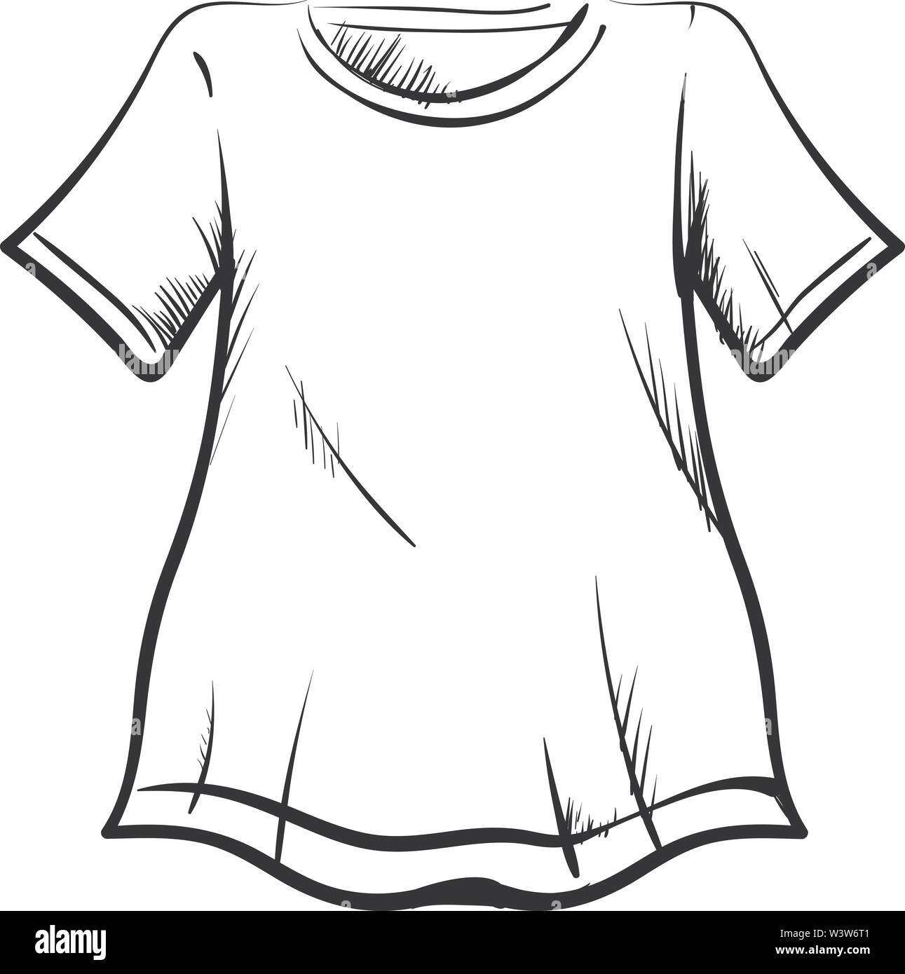 T-shirt drawing, illustration, vector on white background Stock Vector ...