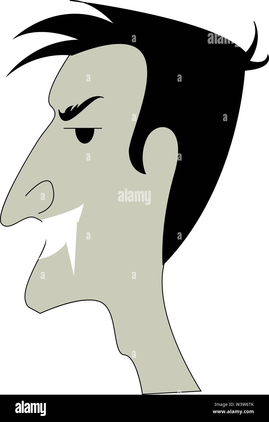 Scary vampire, illustration, vector on white background Stock Vector ...