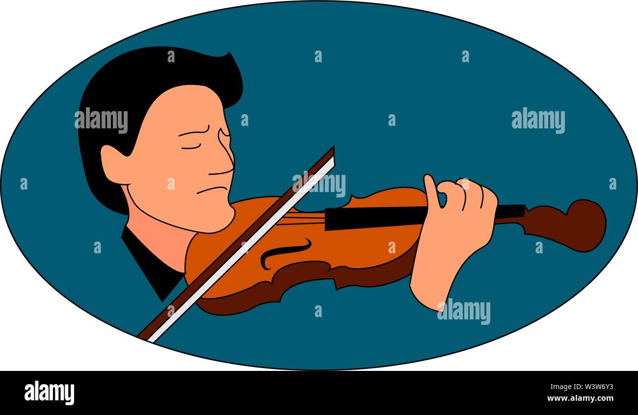 Violinist man playing violin on Cut Out Stock Images & Pictures - Alamy