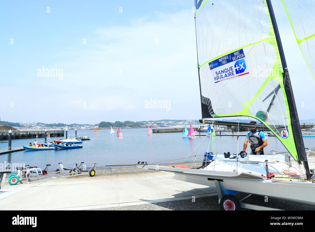 Enoshima Yacht Harbour, Kanagawa, Japan. 17th July, 2019. /General view ...