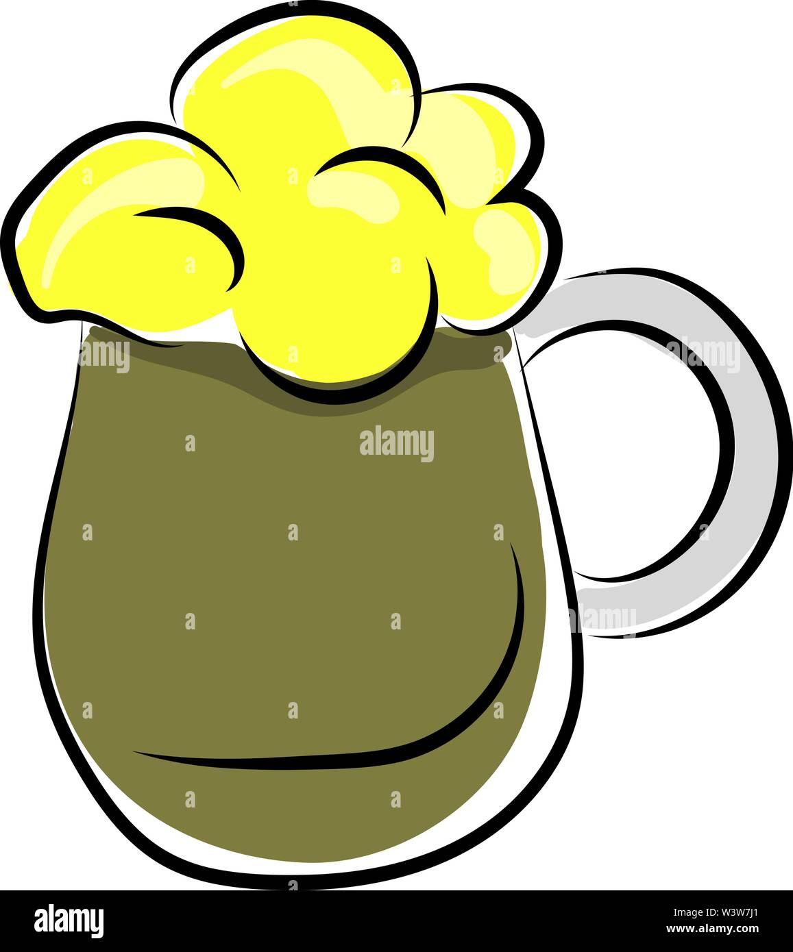 Beer glass on green Stock Vector Images - Alamy